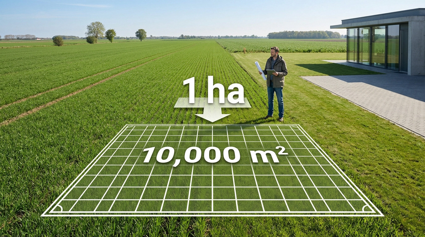 Convertir 1 hectare en m2